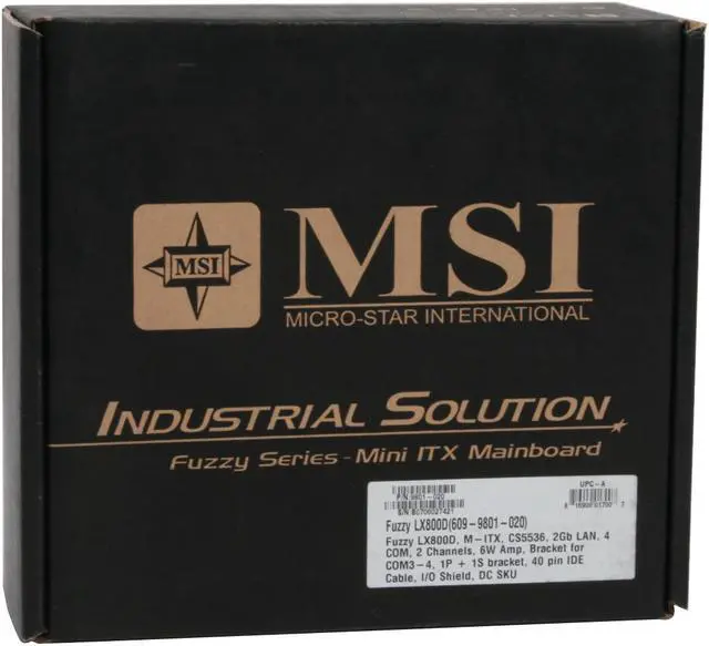 MSI MS-9801-020 AMD Geode LX800 (500Mhz) onboard 128K L2 cache Mini ITX ...