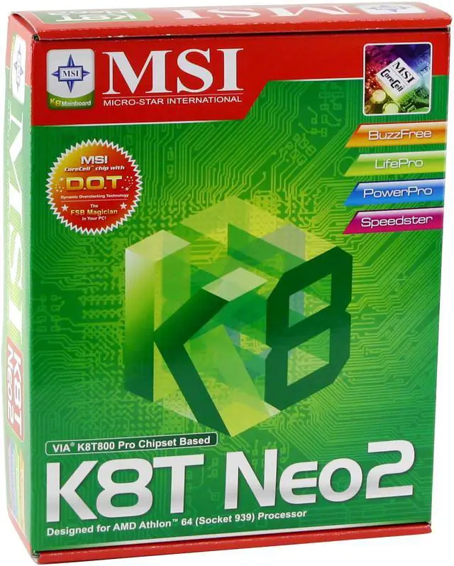 Open Box: MSI K8T NEO2-FIR 939 ATX AMD Motherboard - Newegg.com