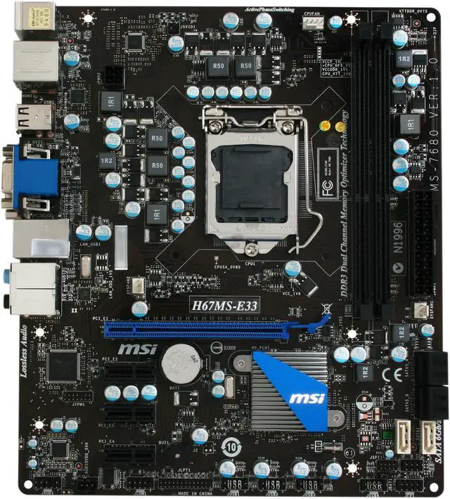 MSI H67MS-E33 LGA 1155 Micro ATX Intel Motherboard - Newegg.com