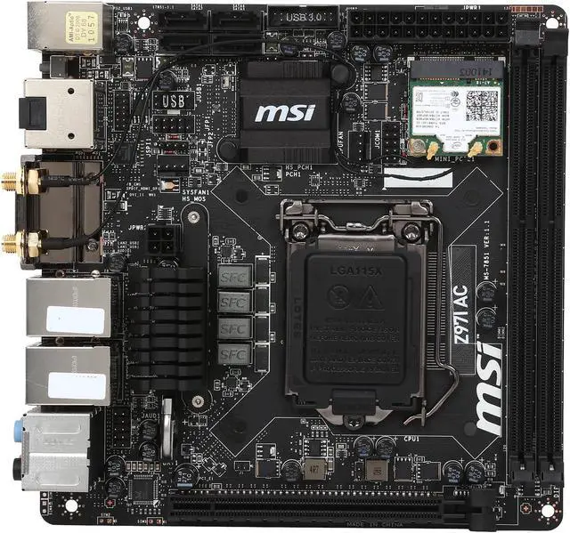 MSI Z97I AC LGA 1150 Mini ITX Intel Motherboard - Newegg.com