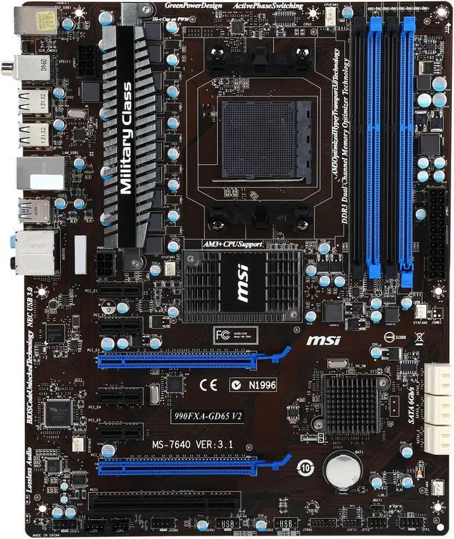 Refurbished: MSI 990FXA-GD65 V2-R ATX AMD Motherboard Certified ...