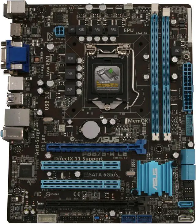 ASUS P8B75-M LE LGA 1155 Micro ATX Intel Motherboard with UEFI BIOS - Newegg.com