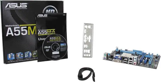 Open Box: ASUS A55M-A FM2 Micro ATX Native HDMI/DVI Outputs AMD Motherboard With UEFI BIOS ...