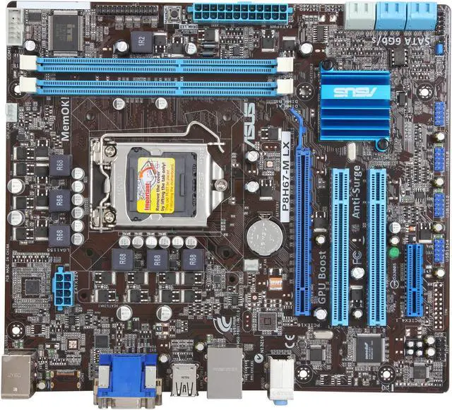 Refurbished: ASUS P8H67-M LX (REV 3.0) LGA 1155 Micro ATX Intel Motherboard - Newegg.com