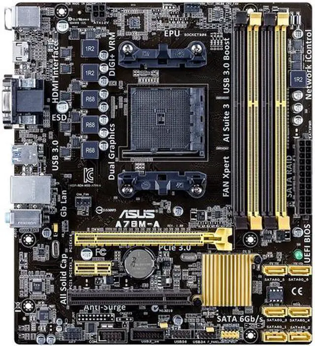 Refurbished: ASUS A78M-A FM2+ Micro ATX AMD Motherboard - Newegg.com