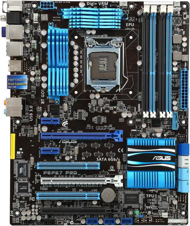 Refurbished: ASUS P8P67 PRO-R LGA 1155 ATX Intel Motherboard ...