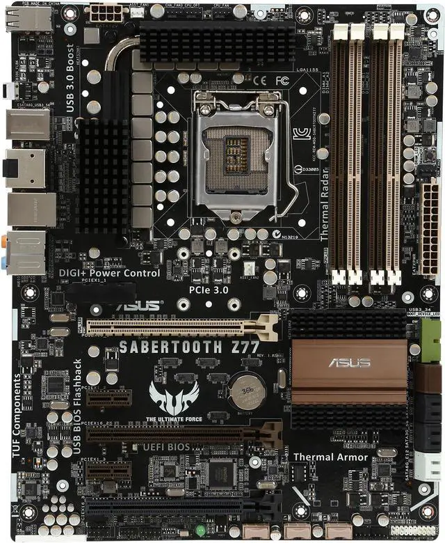 Refurbished: ASUS SABERTOOTH Z77-R LGA 1155 ATX Intel Motherboard ...