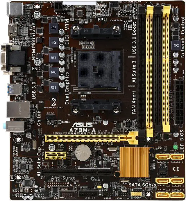Refurbished: ASUS A78M-A-R Micro ATX AMD Motherboard Certified ...