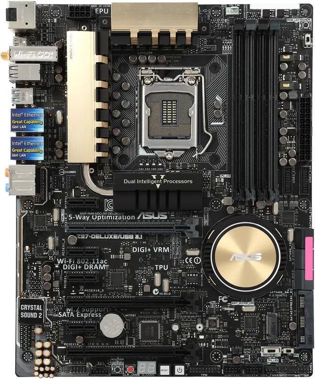 Open Box: ASUS Z97-DELUXE/USB 3.1 LGA 1150 ATX Intel Motherboard ...