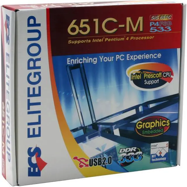 ECS 651C-M Socket 478 Micro ATX Intel Motherboard - Newegg.com