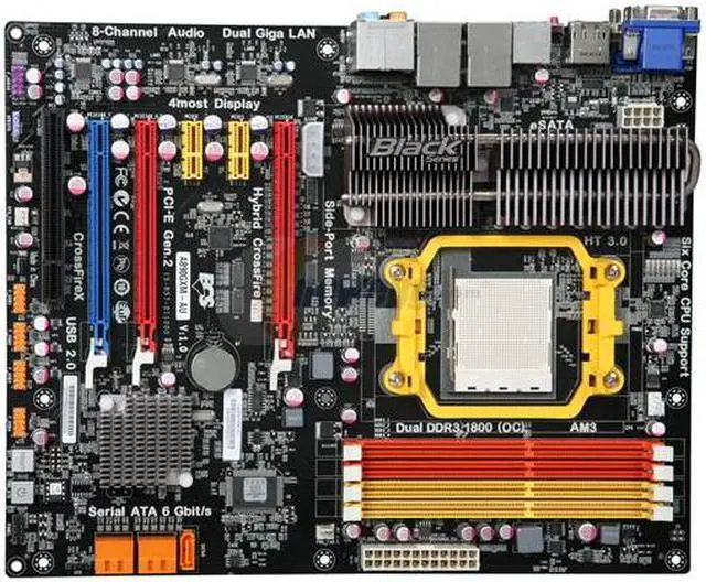 ECS Black Series A890GXM-AU AM3 AMD 890GX HDMI SATA 6Gb/s with USB 3.0 ...