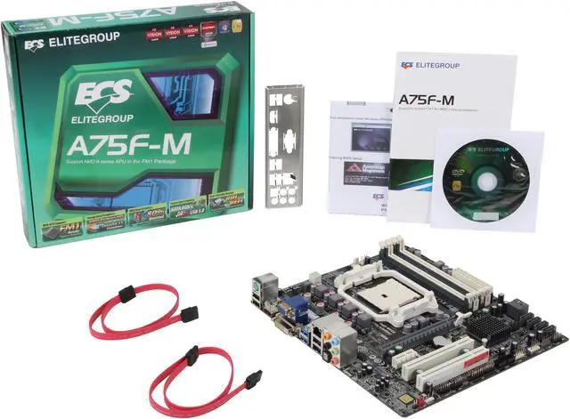 ECS A75F-M FM1 Micro ATX AMD Motherboard - Newegg.com