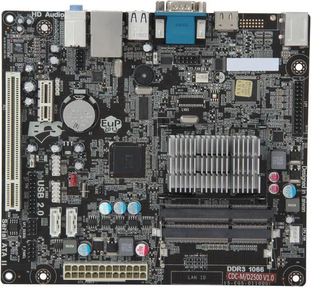 Open Box: ECS CDC-M/D2500 Intel Atom D2500 Micro ATX Motherboard / CPU ...