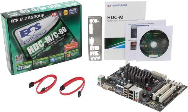 ECS HDC-M/C-60 (v2.0) AMD Fusion APU C-60 (1.0 GHz, dual core) Micro ...