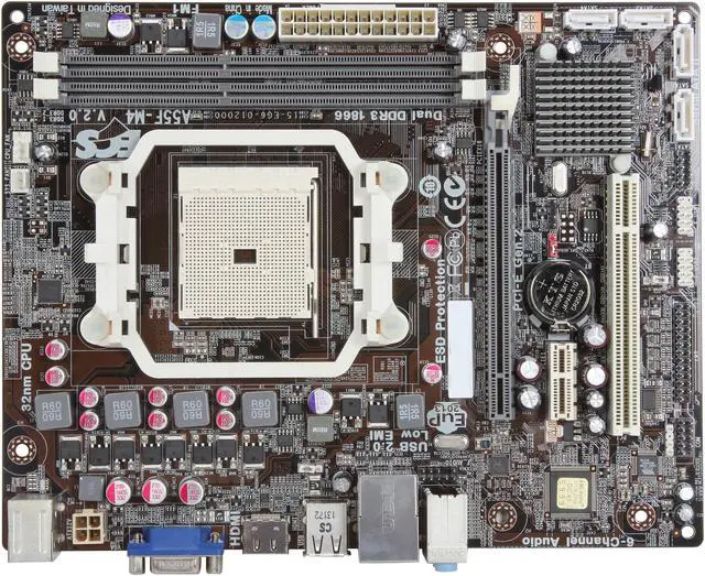 ECS A55F-M4 (V2.0) FM1 Micro ATX AMD Motherboard - Newegg.com