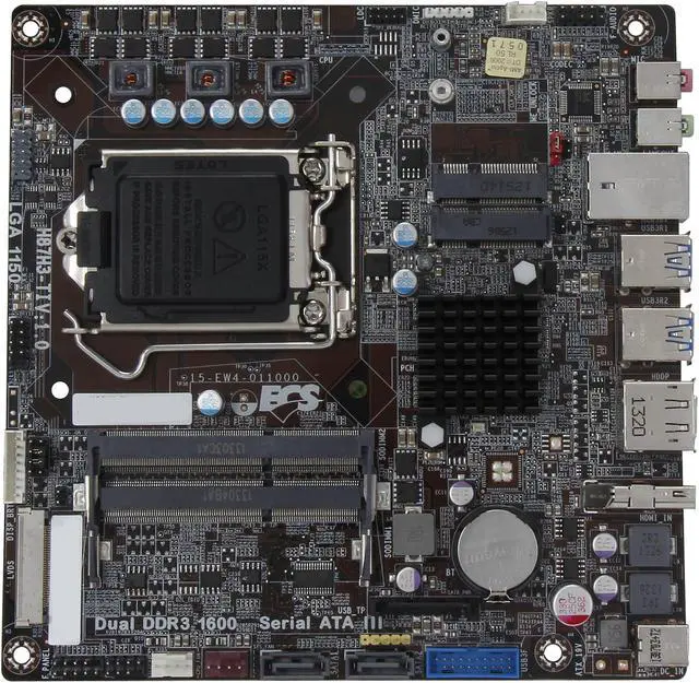 ECS H87H3-TI(V1.0) LGA 1150 Thin Mini-ITX Intel Motherboard - Newegg.com