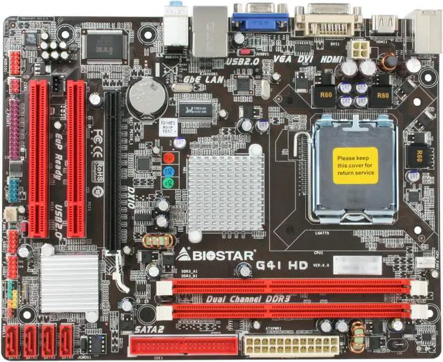 BIOSTAR G41HDRCH LGA 775 Intel Motherboard with Media Centre Remote ...