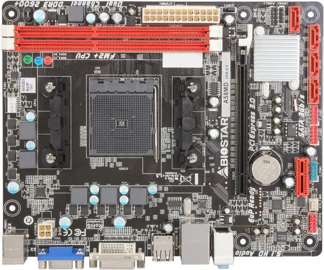 BIOSTAR A58MD FM2+ / FM2 Micro ATX AMD Motherboard - Newegg.com
