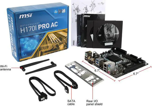 Refurbished: MSI H170I PRO AC LGA 1151 Mini ITX Intel Motherboard ...
