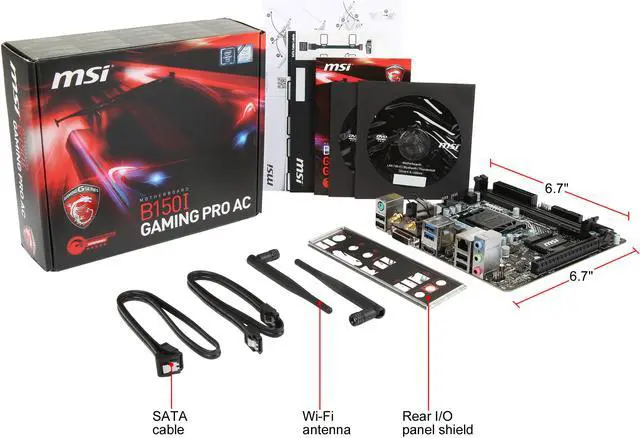 Refurbished: MSI B150I GAMING PRO AC LGA 1151 Mini ITX Intel Motherboard - Newegg.com