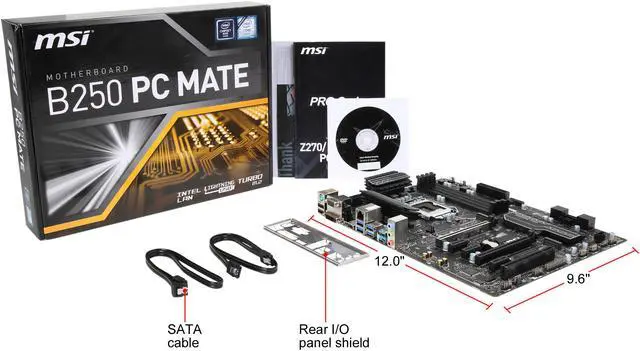 Open Box: MSI PRO B250 PC MATE LGA 1151 ATX Intel Motherboard - Newegg.com
