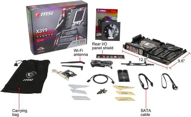 Refurbished: MSI X399 GAMING PRO CARBON AC sTR4 ATX AMD Motherboard for ...