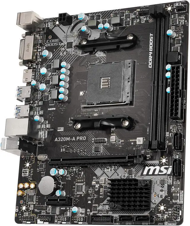 Refurbished: MSI A320M-A PRO AM4 Micro ATX AMD Motherboard - Newegg.com