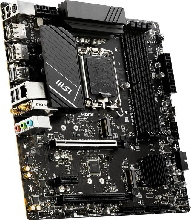 Open Box: MSI PRO B760M-A WIFI LGA 1700 Intel B750 SATA 6Gb/s DDR5 mATX ...
