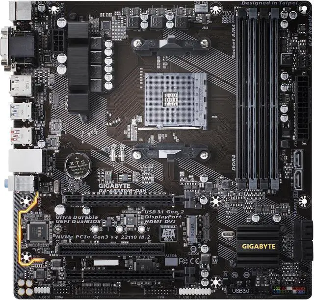 Open Box: GIGABYTE GA-AB350M-D3H (Rev. 1.0) AM4 AMD B350 SATA 6Gb/s USB ...