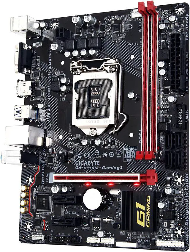 GIGABYTE GA-H110M-Gaming 3 (rev. 1.0) LGA 1151 Micro ATX Intel Motherboard - Newegg.ca