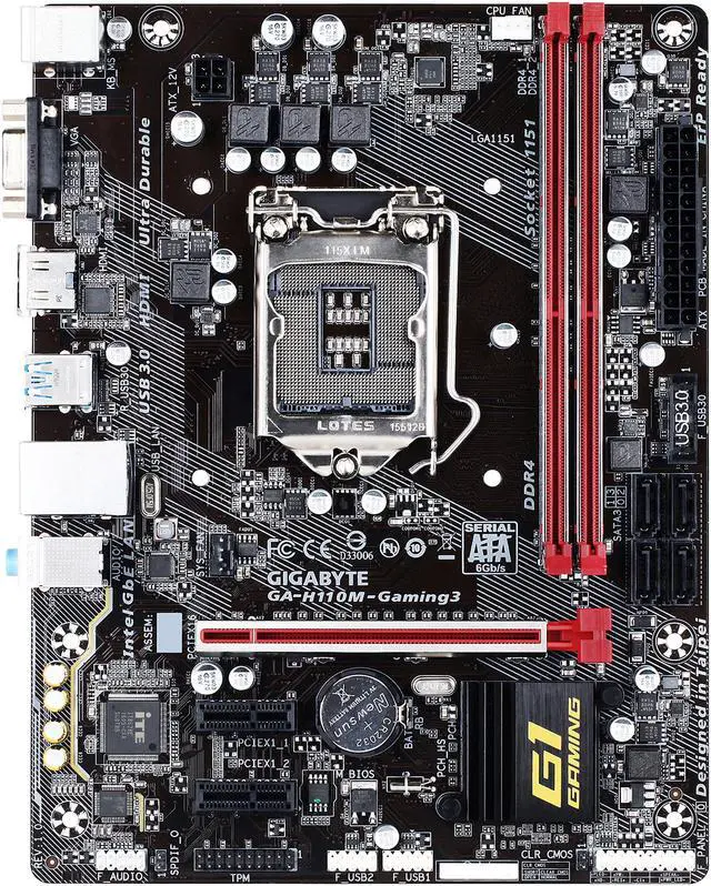 GIGABYTE GA-H110M-Gaming 3 (rev. 1.0) LGA 1151 Micro ATX Intel Motherboard - Newegg.ca