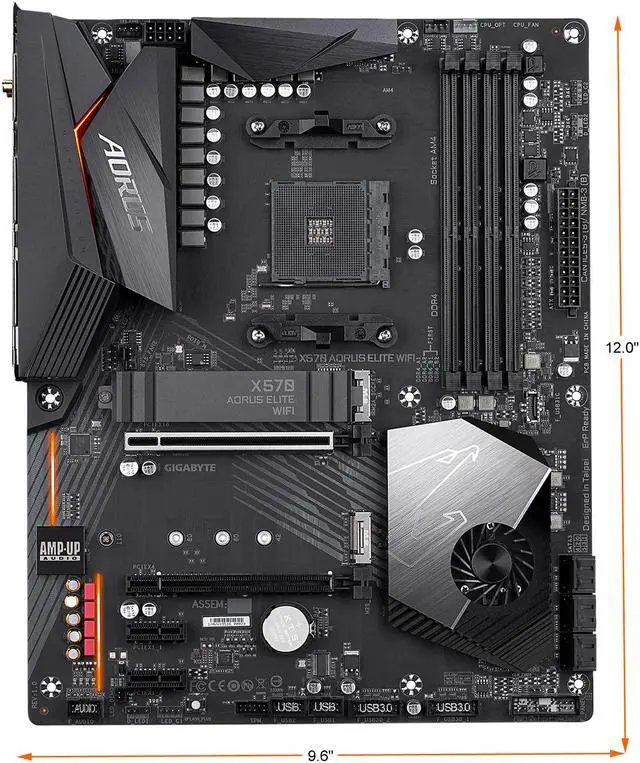 Refurbished: GIGABYTE X570 AORUS ELITE WIFI AM4 ATX AMD Motherboard ...