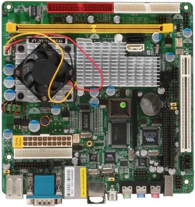 JetWay J7F2WE1G-OC-LF Embeded VIA C7 NanoBGA 1GHz processor Mini ITX Motherboard / CPU Combo ...