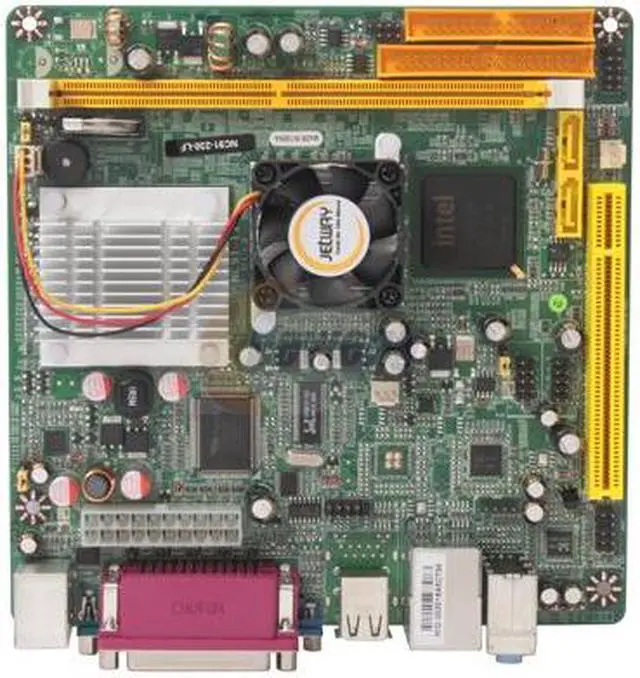 JetWay JNC91-230-LF Intel Atom N230 Mini ITX Motherboard / CPU Combo ...