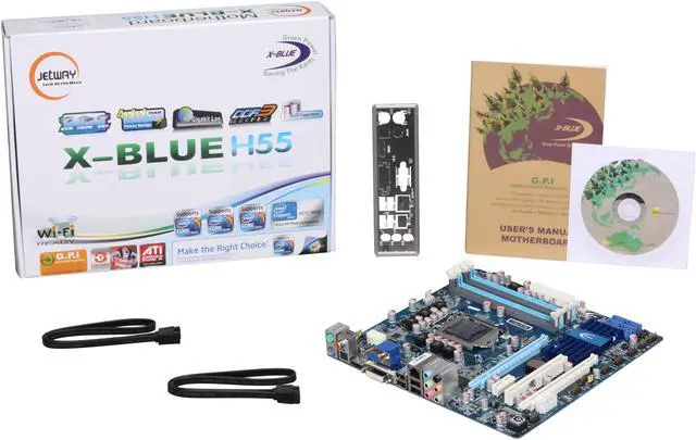 JetWay JXBLUE-H55-LF LGA 1156 Micro ATX Intel Motherboard - Newegg.com