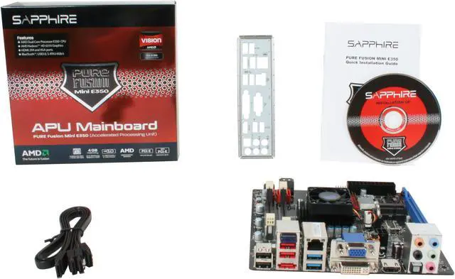 SAPPHIRE PURE Fusion Mini E350 AMD E-350 APU (1.6GHz, Dual-Core) Mini ...