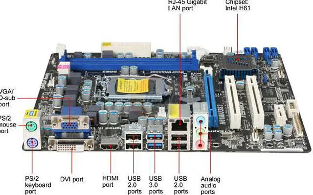 Refurbished: ASRock H61M/U3S3 LGA 1155 Micro ATX Intel Motherboard ...