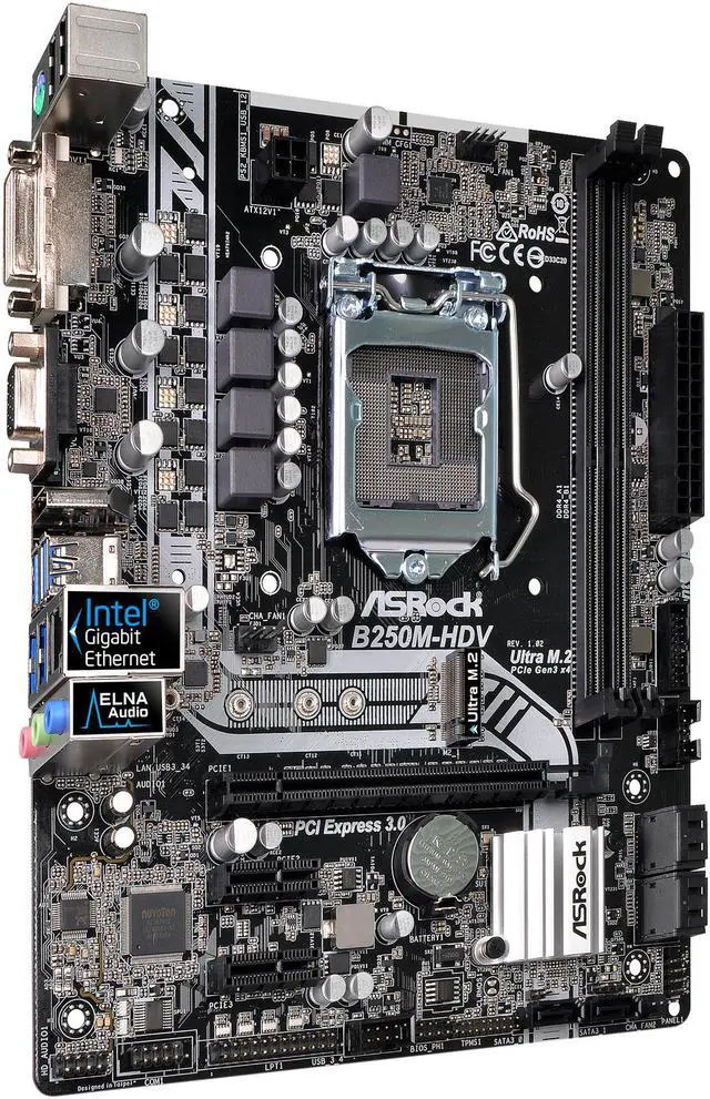Refurbished: ASRock B250M-HDV LGA 1151 Micro ATX Motherboards - Intel - Newegg.com