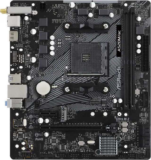 ASRock A520M/AC AM4 Micro ATX AMD Motherboard - Newegg.com