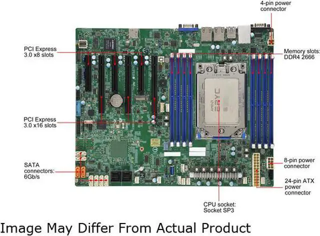 Open Box: SUPERMICRO MBDH11SSL-I w/ AMD EPYC 7351P 16-Core CPU ...