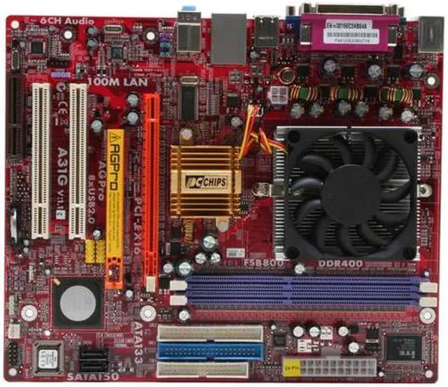 Open Box: PC CHIPS A31G (V1.0) w/XPM 2800+ AMD K8 754 Micro ATX ...