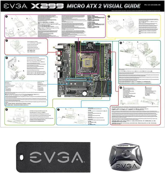 EVGA X299 Micro 2 121-SX-E296-KR LGA 2066 Micro ATX Intel Motherboard ...