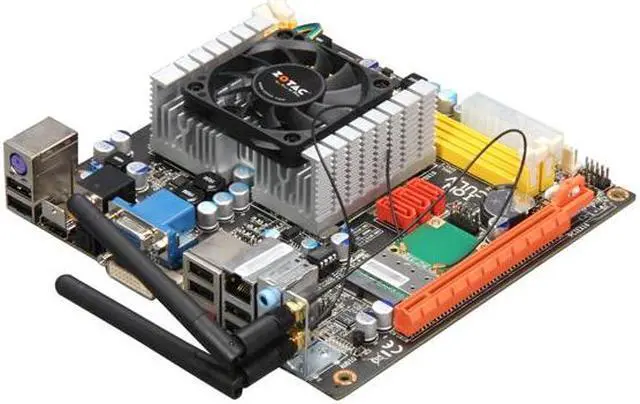 ZOTAC IONITX-N-E Intel Celeron 743 1.3GHz Mini ITX Motherboard / CPU ...