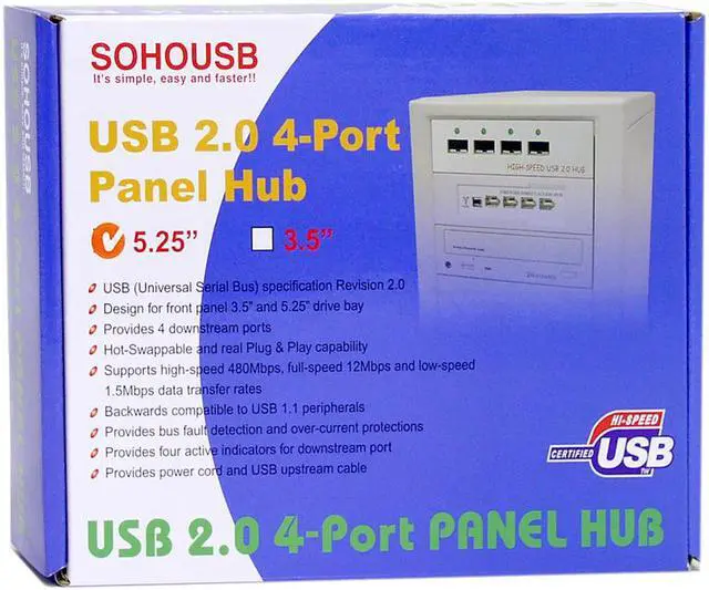 4-Port USB2.0 Front Panel Hub - Newegg.com