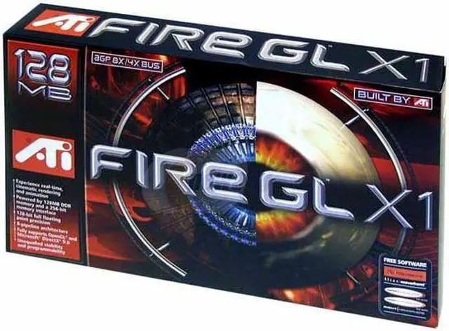 AMD FireGL 9700 FIRE GL X1 128M RTL 128MB 256-bit DDR AGP 4X/8X ...