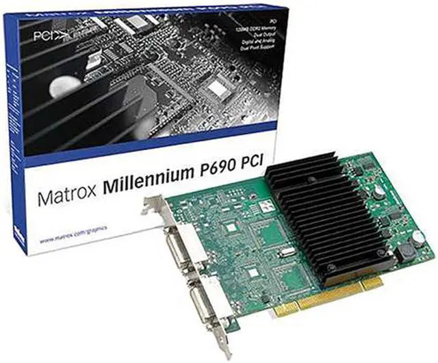 Matrox Millennium P690 P69-MDDP128F 128MB GDDR2 PCI Graphics Card ...