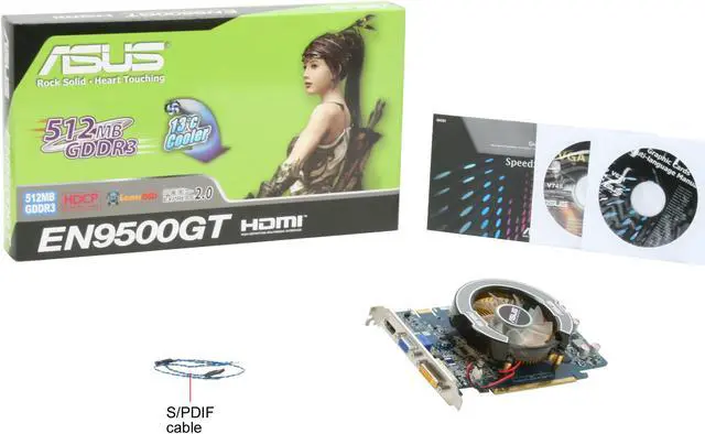 Open Box: ASUS GeForce 9500 GT Graphics Card EN9500GT/DI/512MD3/A ...