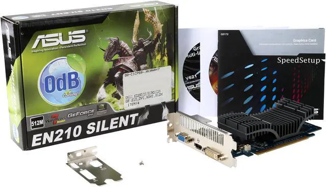 Refurbished: ASUS GeForce 210 Graphics Card EN210 SILENT/DI/512MD2(LP) - Newegg.com