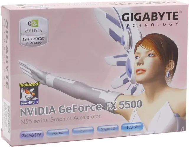GIGABYTE GeForce FX 5500 Graphics Card GV-N55256D - Newegg.com