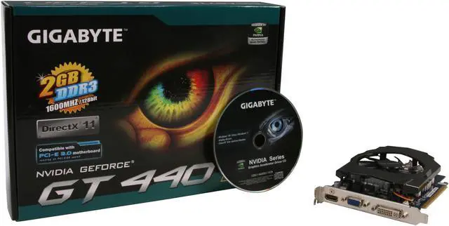 Open Box: GIGABYTE GeForce GT 440 (Fermi) Graphics Card GV-N440-2GI ...